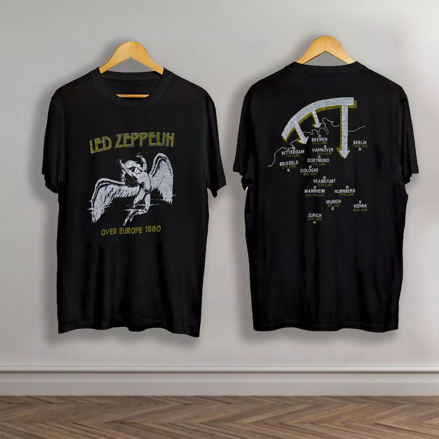 Vintage 1980 Led Zeppelin Over Europe Tour Last Concert Rock Band T ...
