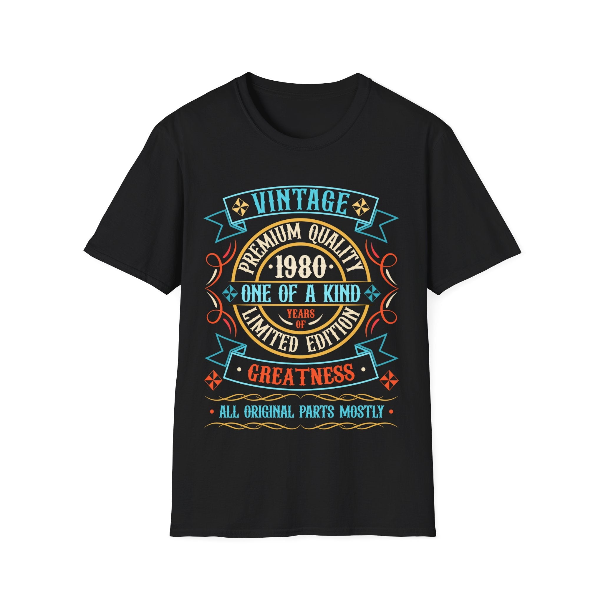 Vintage 1980 T Shirts for Men Retro Funny 1980 Birthday Mens Tshirts - Walmart.com