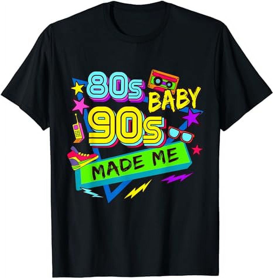 Vintage 1980s 80's Baby 1990s 90's Made Me Retro Nostalgia T-Shirt - Walmart.com