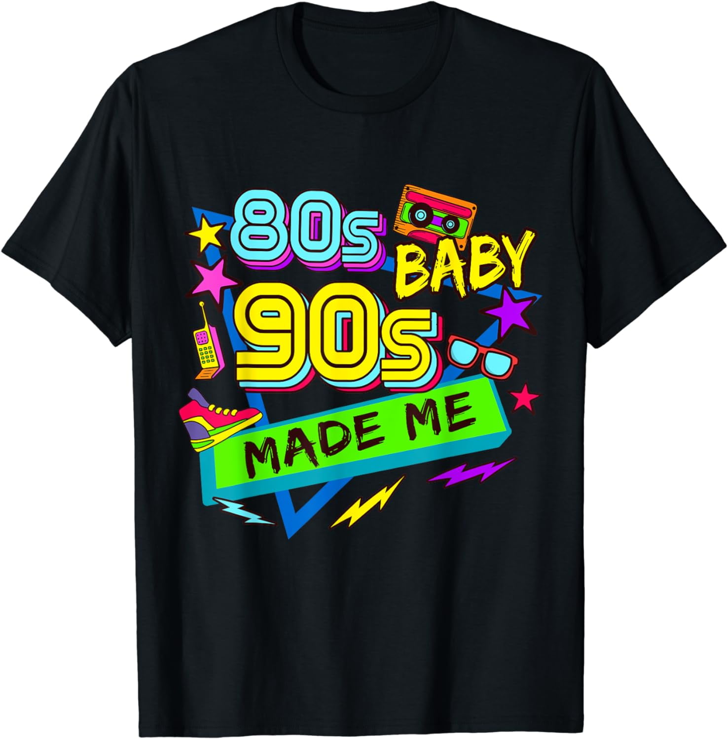 Vintage 1980s 80's Baby 1990s 90's Made Me Retro Nostalgia T-Shirt - Walmart.com