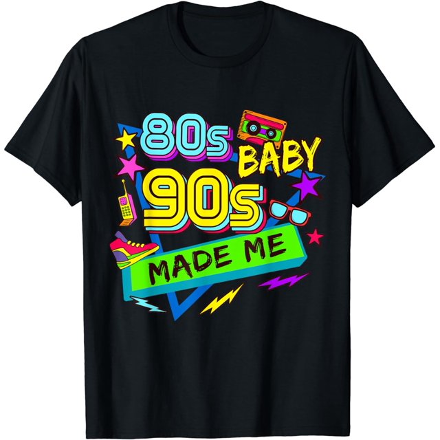 Vintage 1980s 80's Baby 1990s 90's Made Me Retro Nostalgia T-Shirt - Walmart.com