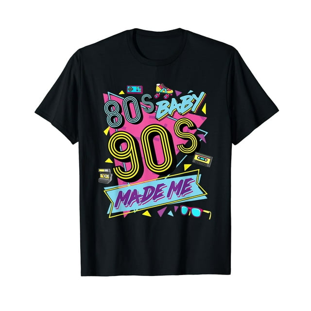 Vintage 1980s 80's Baby 1990s 90's Made Me Retro Nostalgia T-Shirt - Walmart.com