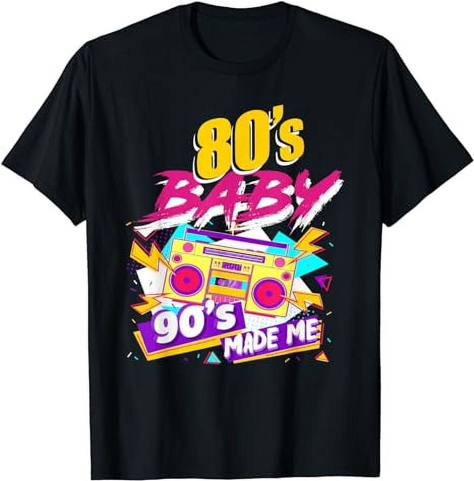 Vintage 1980s 80's Baby 90's Made Me Funny 80's T-Shirt - Walmart.com