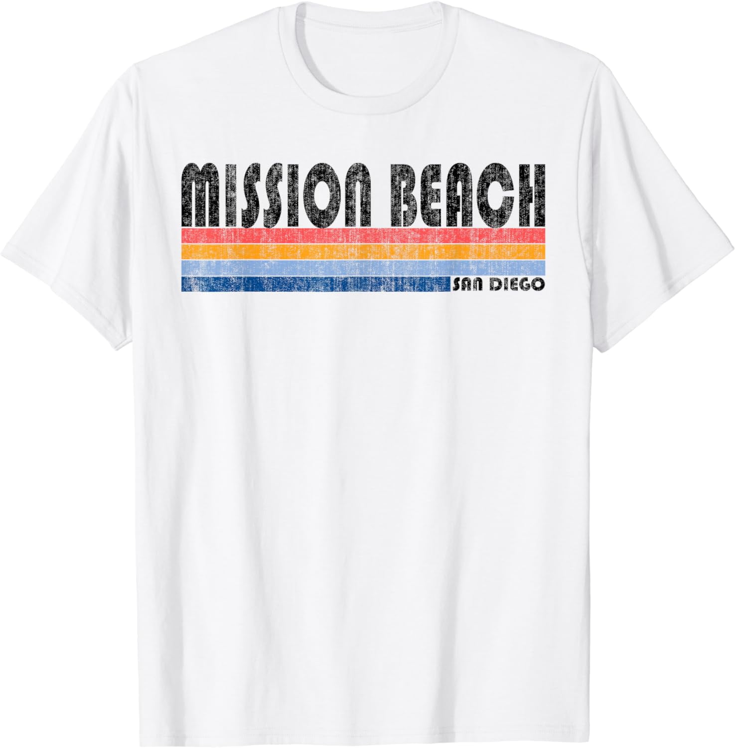 Vintage 1980s Style Mission Beach CA T Shirt - Walmart.com
