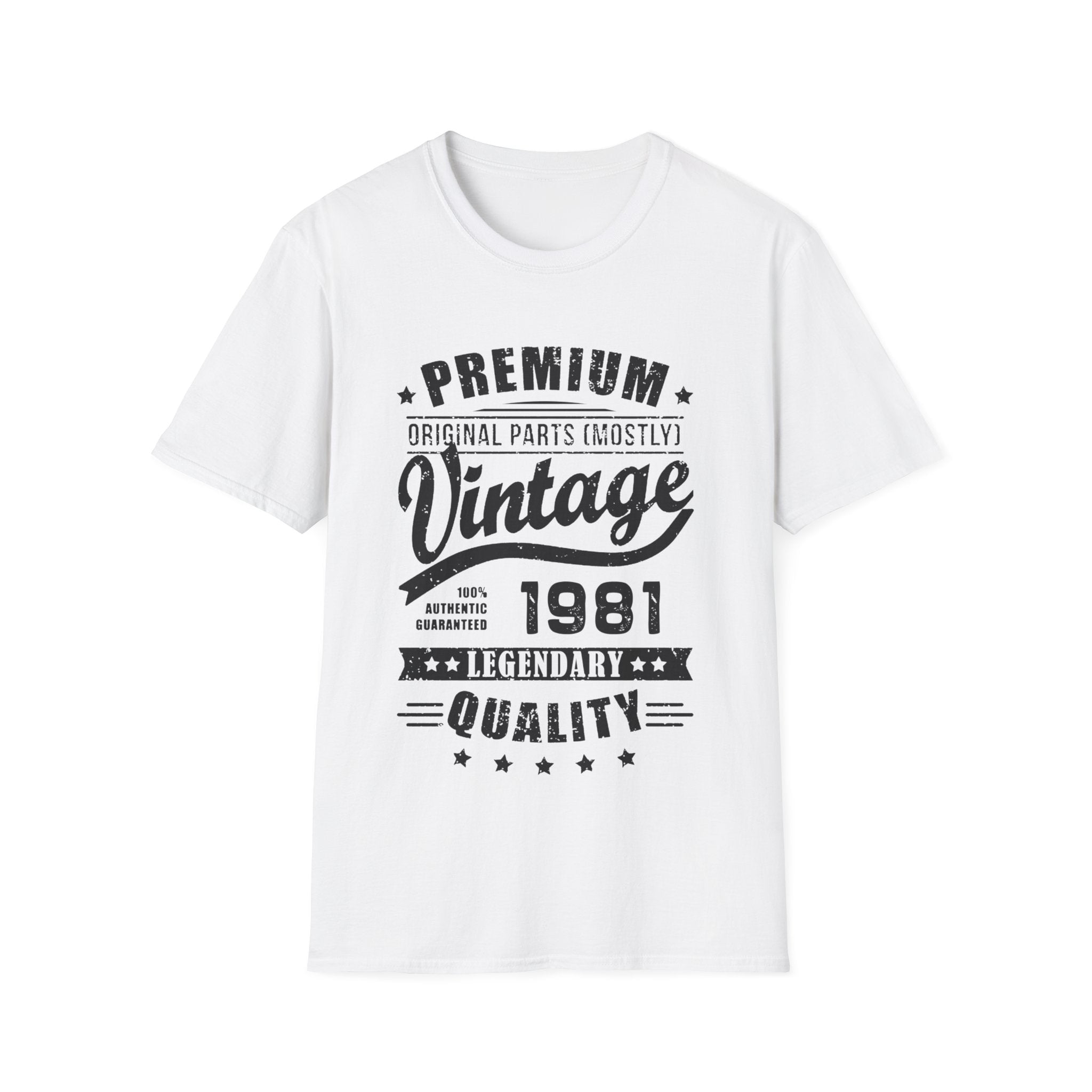 Vintage 1981 T Shirts for Men Retro Funny 1981 Birthday Mens Shirts ...