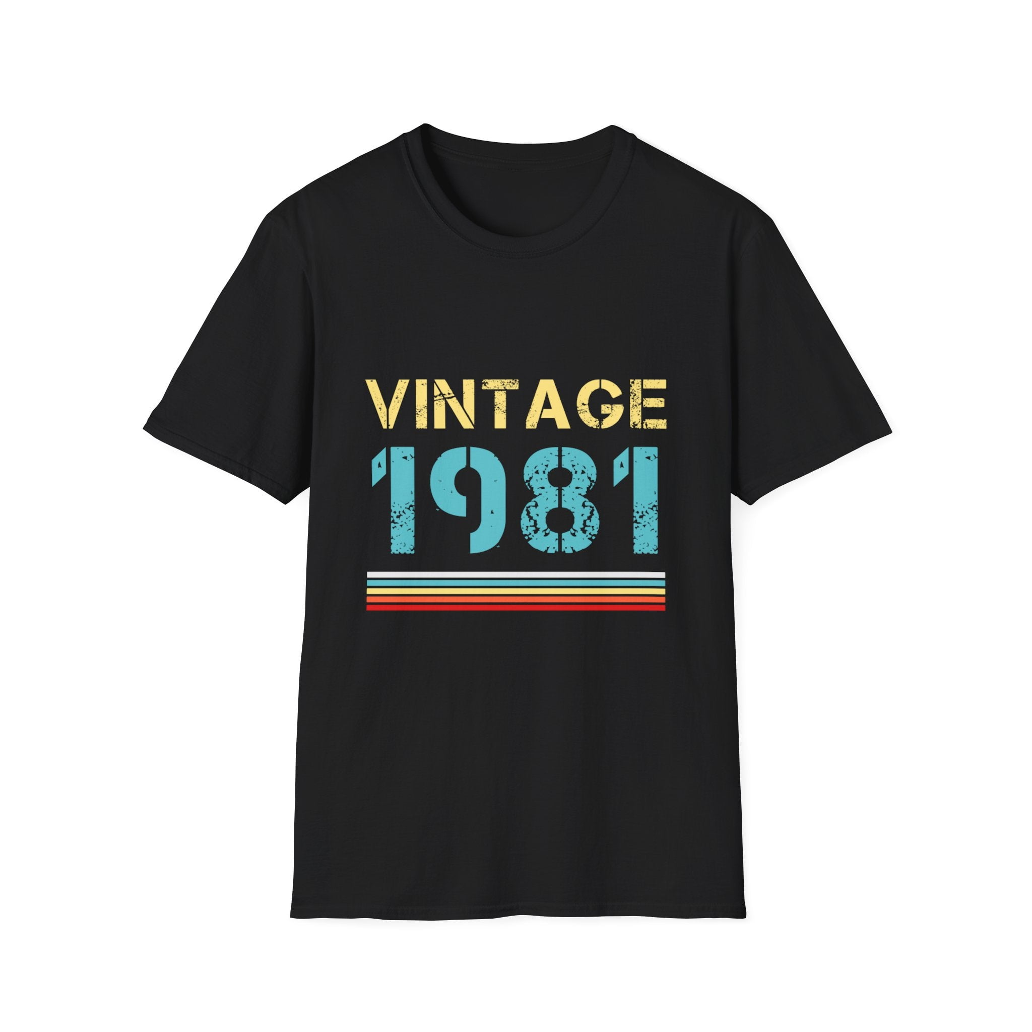 Vintage 1981 T Shirts for Men Retro Funny 1981 Birthday Mens T Shirt ...