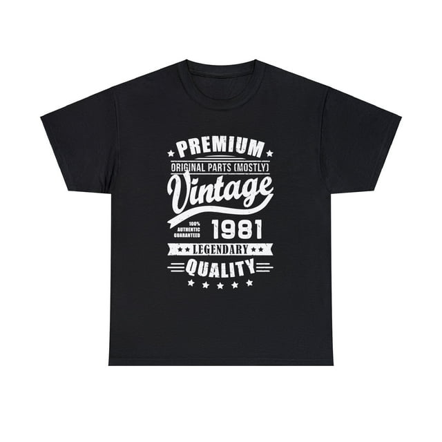 Vintage 1981 T Shirts for Men Retro Funny 1981 Birthday Mens Tshirts ...