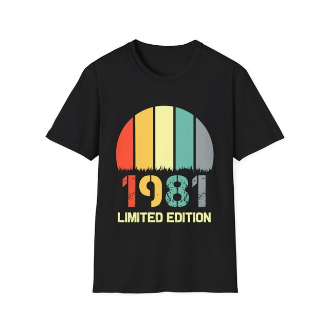 Vintage 1981 TShirt Men Limited Edition BDay 1981 Birthday Shirts for ...