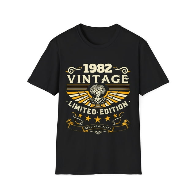 Vintage 1982 T Shirts for Men Retro Funny 1982 Birthday Mens T Shirt ...
