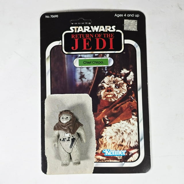 Vintage 1983 Kenner Star Wars Return of the Jedi Chief Chirpa Action Figure w/ Card Back ...