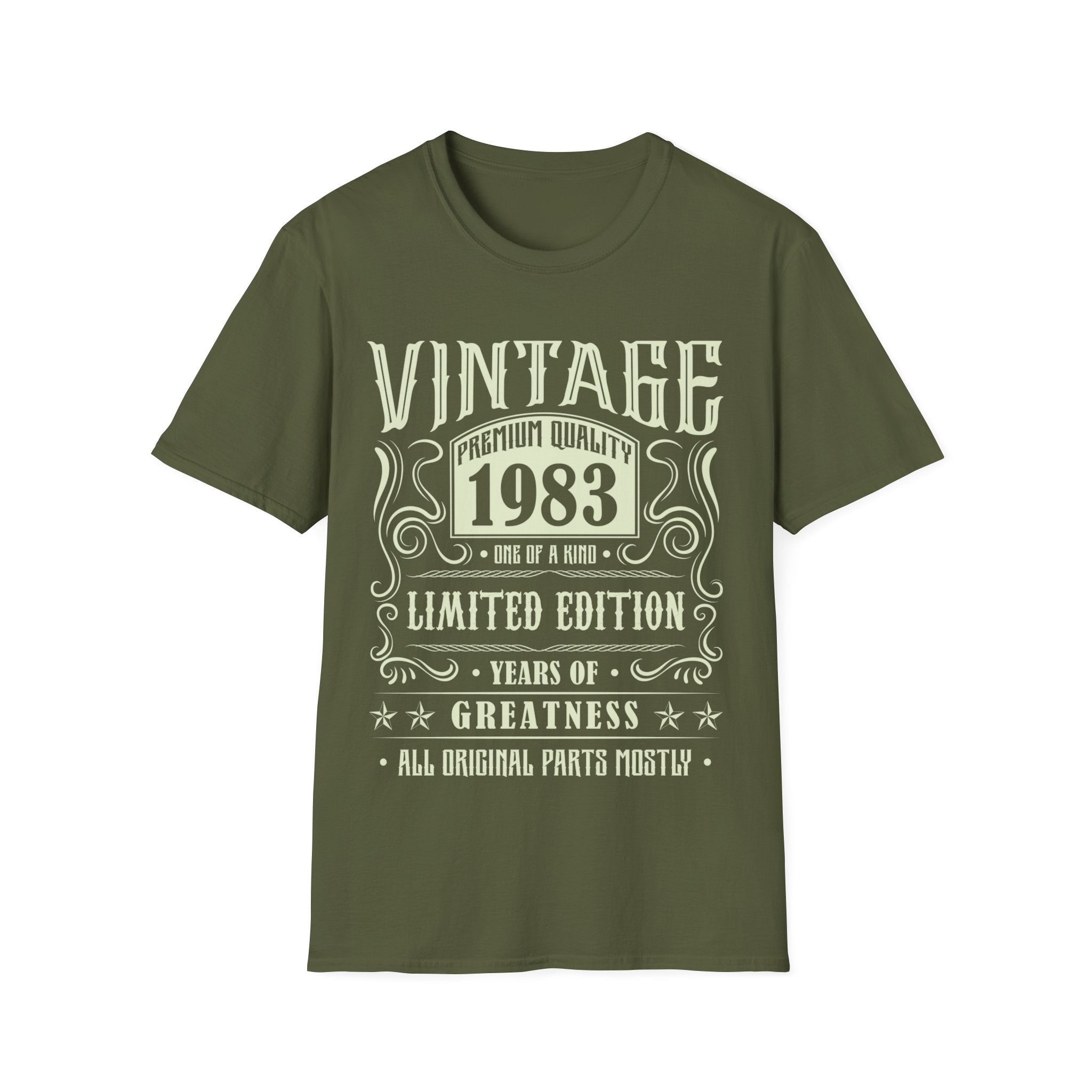 Vintage 1983 T Shirts for Men Retro Funny 1983 Birthday Mens Tshirts ...