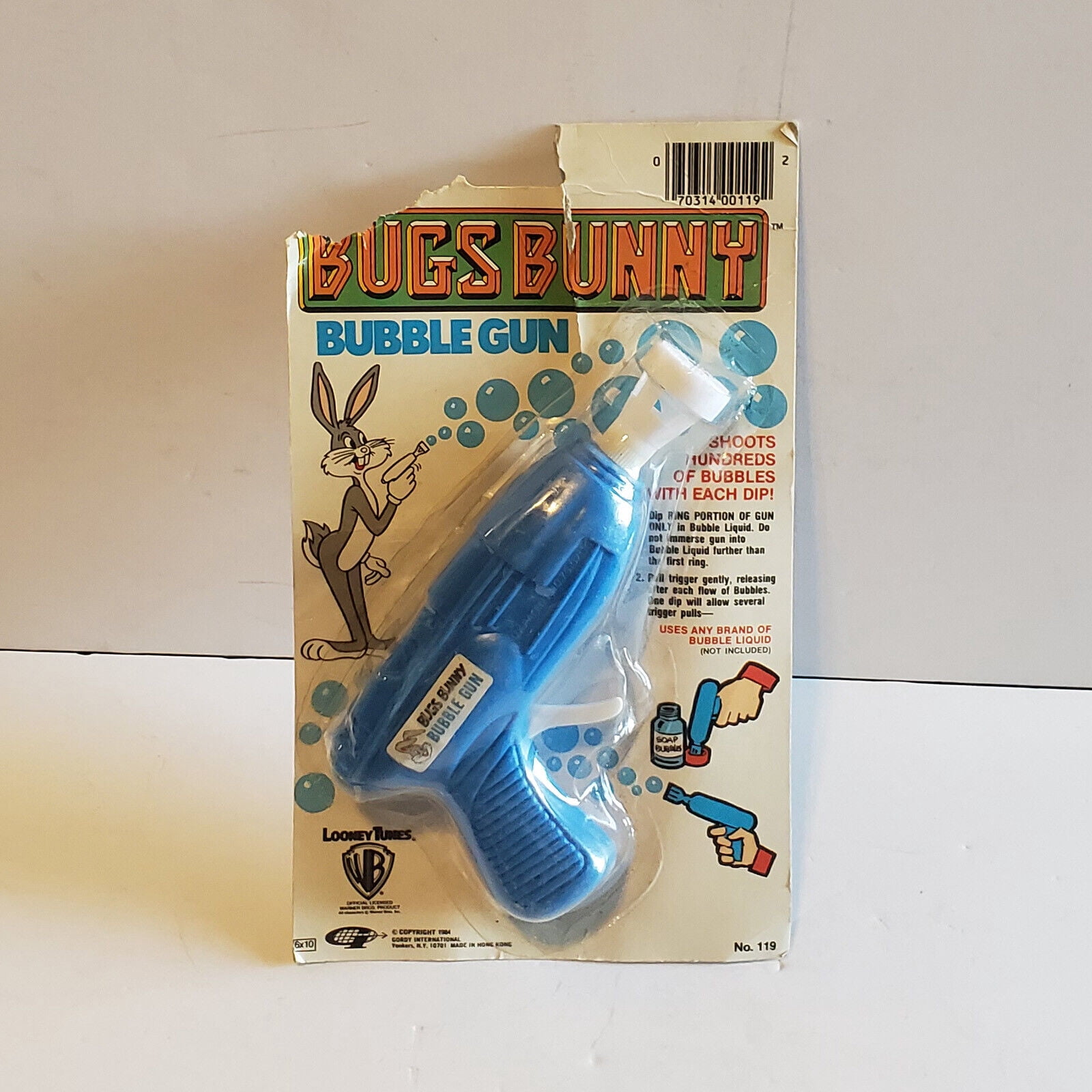 Vintage 1984 Gordy Bugs Bunny Bubble Gun Warner Bros Looney Tunes Toy ...