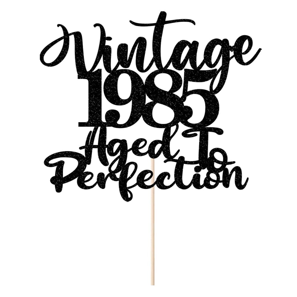 Vintage 1985 Aged FEV6 To Perfection Cake Topper 40th birthday happy ...