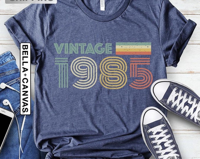 Vintage 1985 Shirt, Retro 40th Birthday Shirt, fortieth gift ideas ...