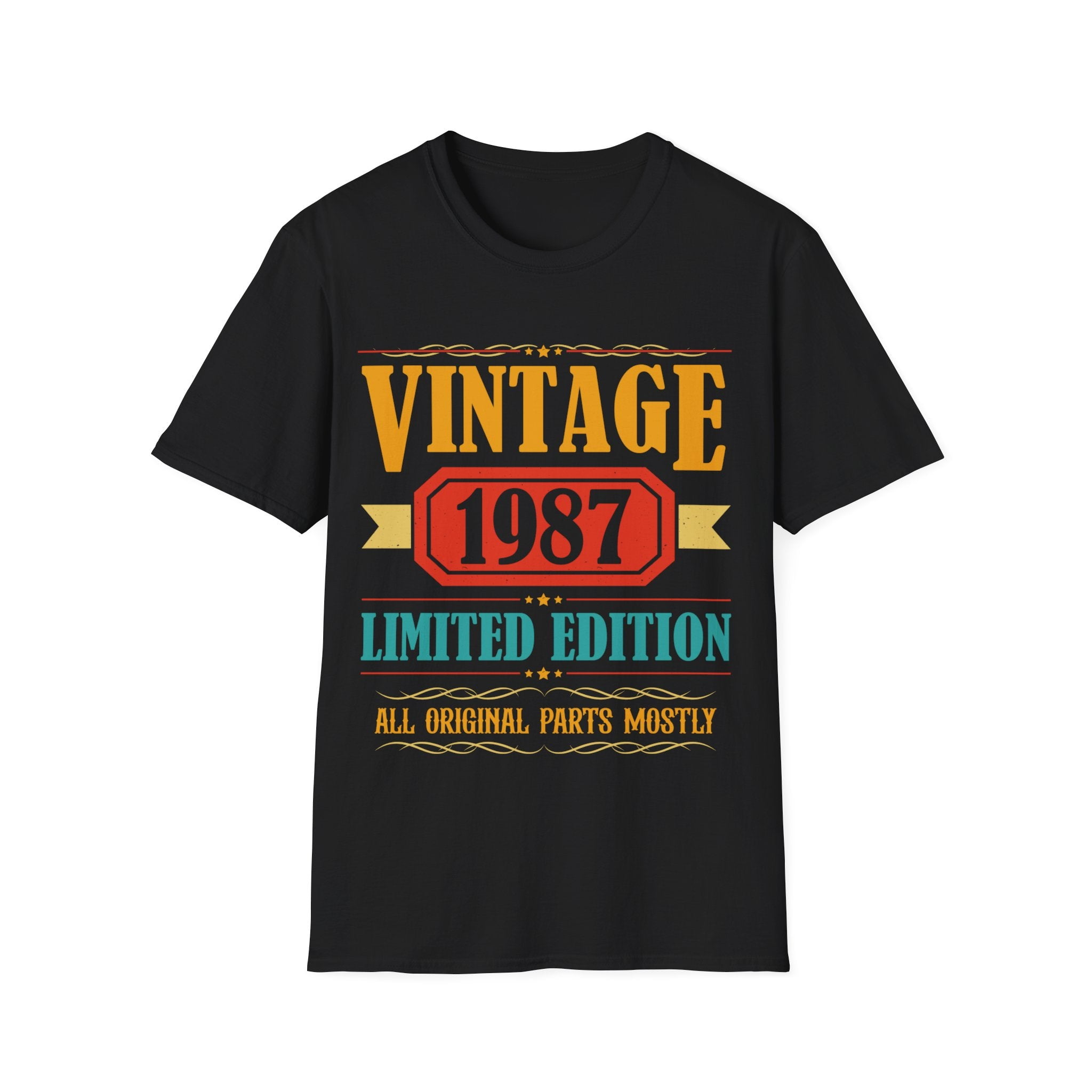 Vintage 1987 T Shirts for Men Retro Funny 1987 Birthday Mens Tshirts ...