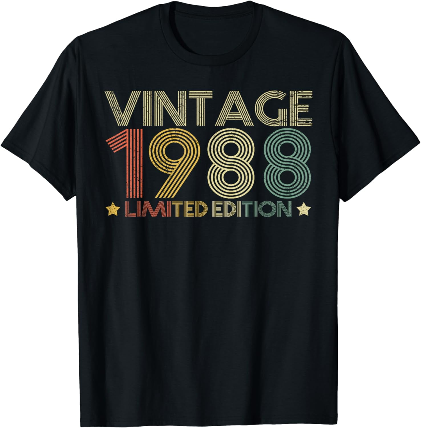 Vintage 1988 Limited Edition 36 Years Old 36th Birthday Men T-Shirt ...
