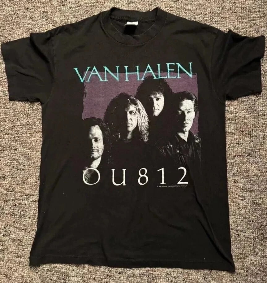 Vintage 1988 Rock Legends OU812 Tour Black Cotton Shirt For Fans ...