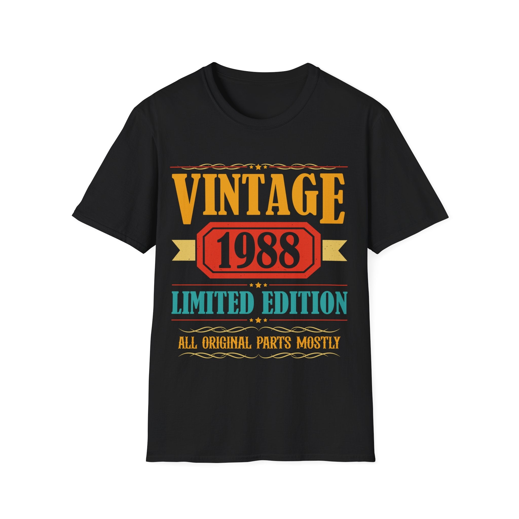 Vintage 1988 T Shirts for Men Retro Funny 1988 Birthday Mens Tshirts ...