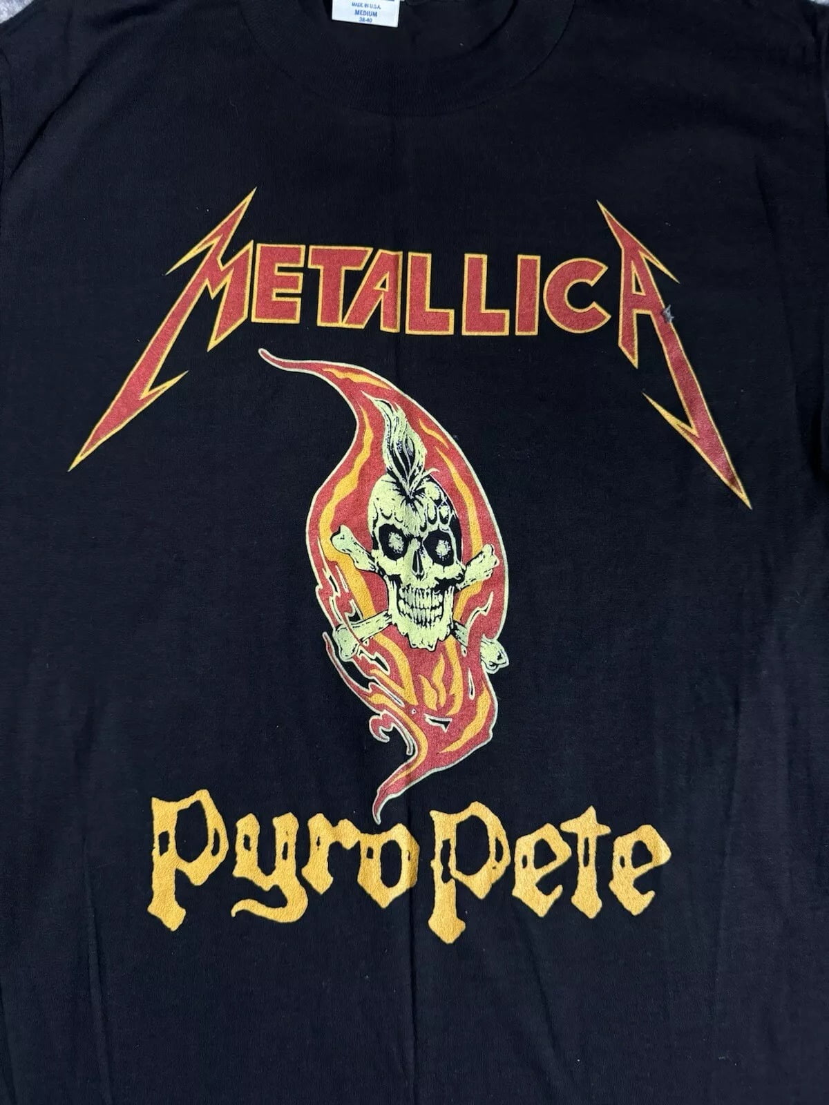 Vintage 1989 Metallica And Justice For All Pyro Pete World Tour T Shirt ...