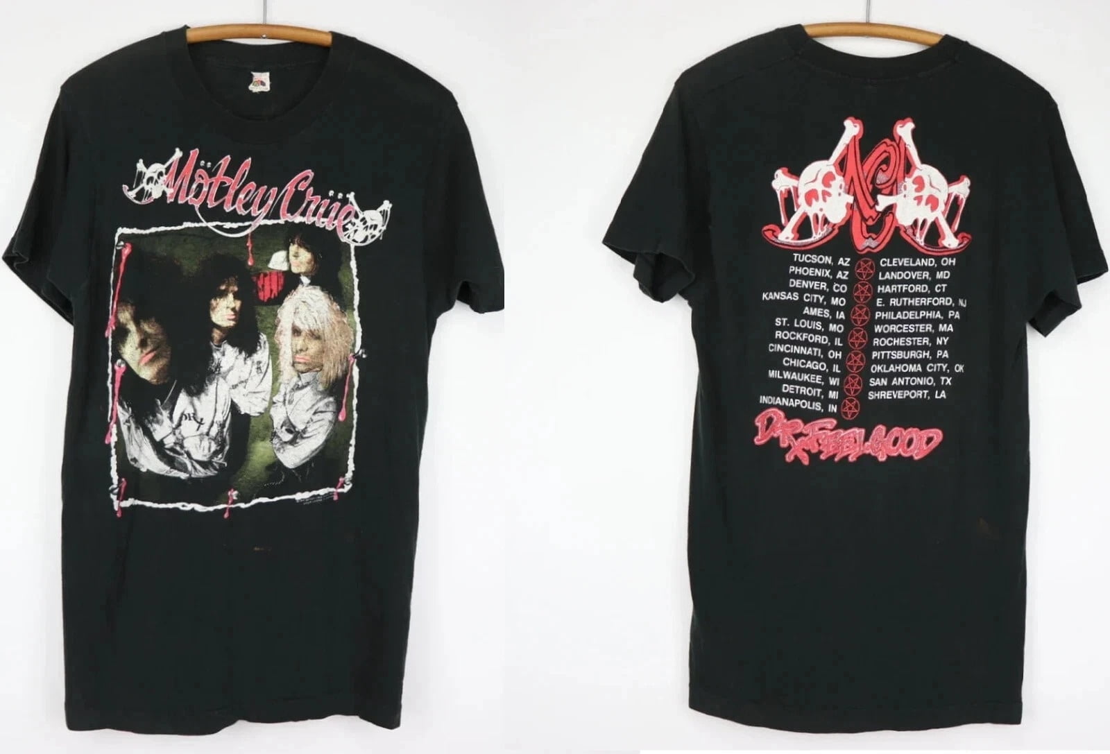 Vintage 1989 Motl......ey Cru.e Dr Feelgo.......od Tour Concert Rock ...