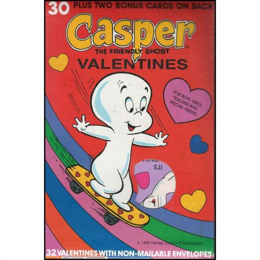 Vintage 1990 Valentine's Day Cards "Casper The Friendly Ghost" 32 Count by Grand Award - Walmart.com
