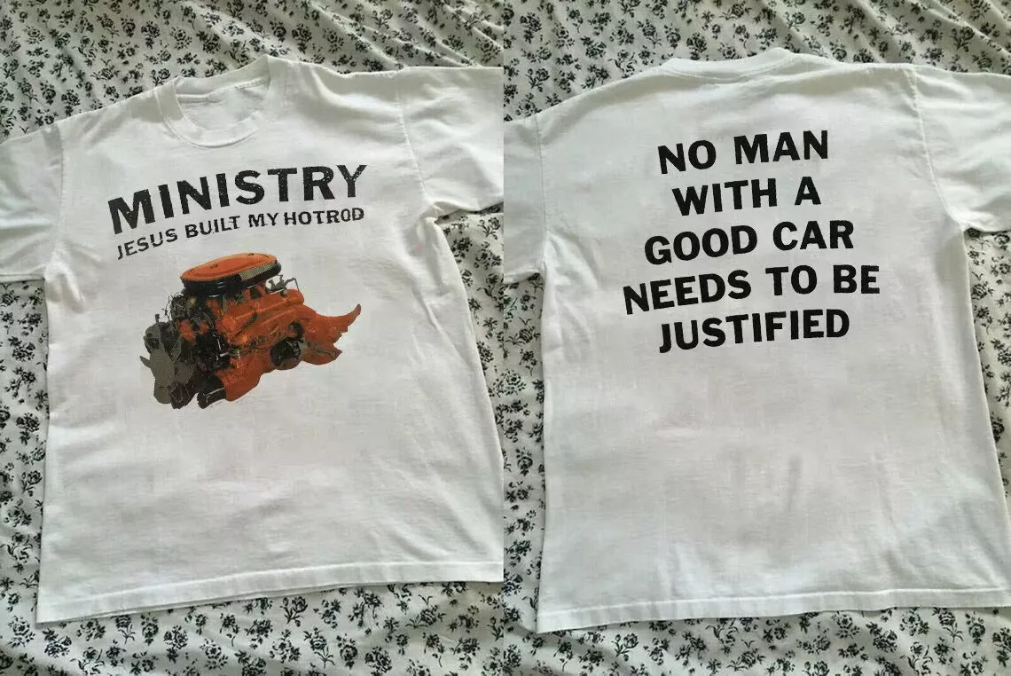 Vintage 1992 MINISTRY Jesus Built My Hotrod Album Promo T-Shirt ...