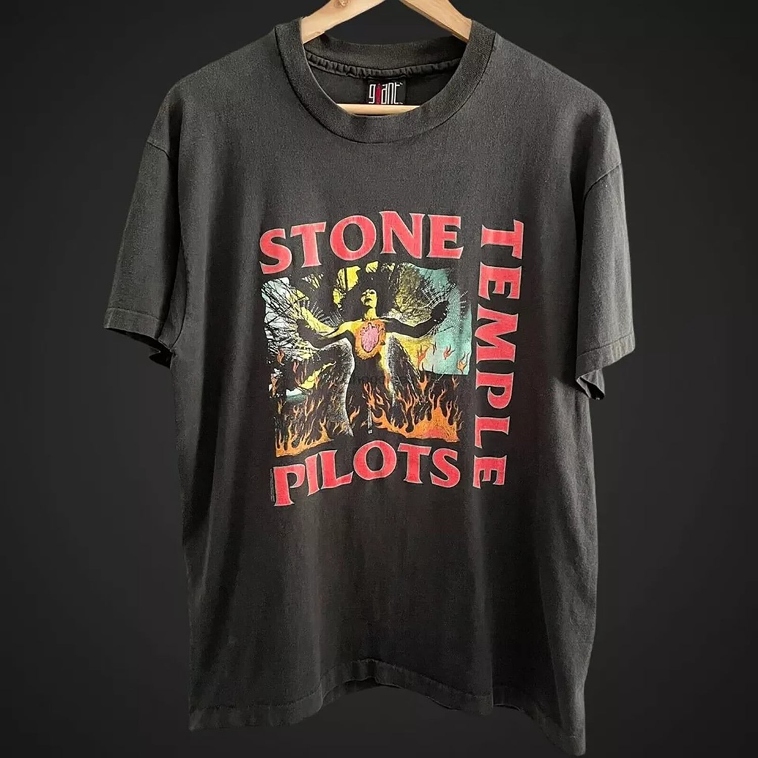Vintage 1992 Stone Temple Pilots Core Album Promo tee Large Rare Giant ...