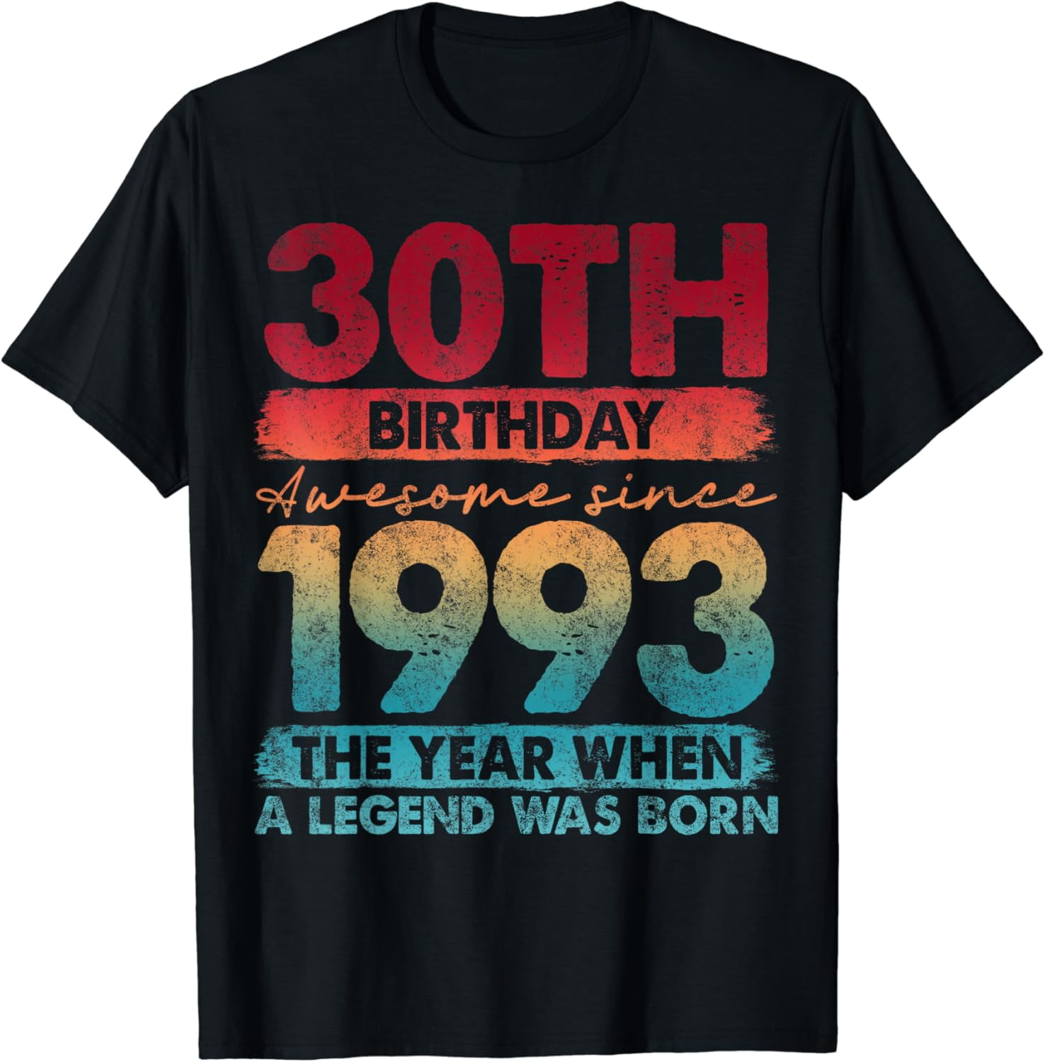 Vintage 1993 30 Year Old Gifts Limited Edition 30th Birthday T-Shirt ...