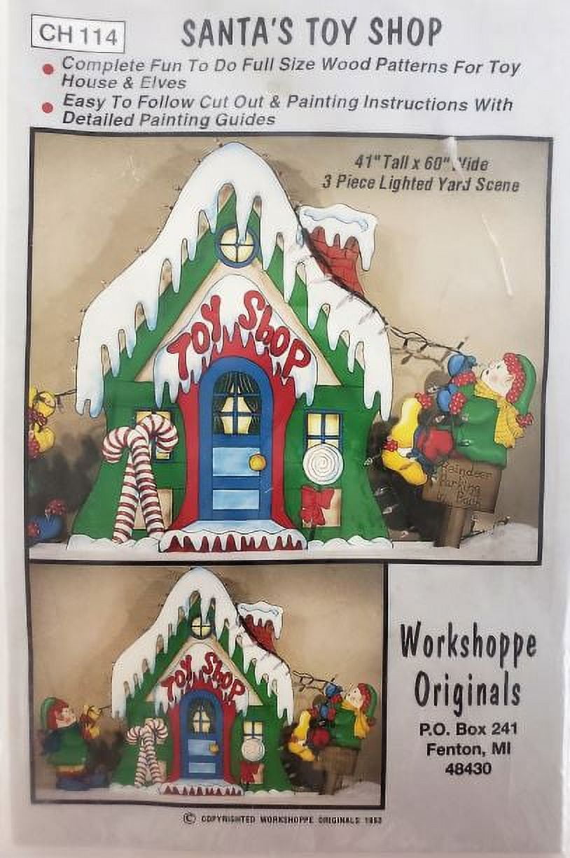 Vintage 1993 Workshoppe Originals Santa's Toy Shop Wood Pattern For Toy ...