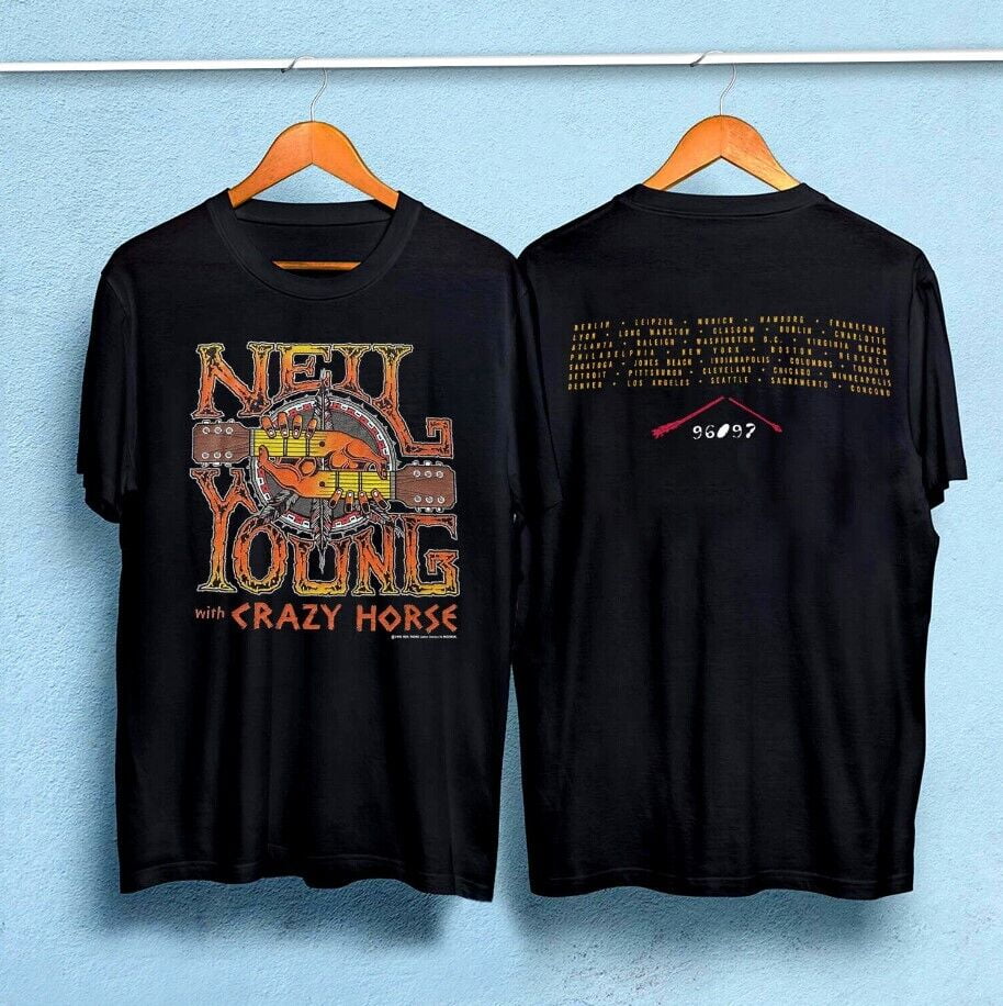 Vintage 1996 Neil Young and Crazy Horse World Tour T-Shirt Allsizes For ...