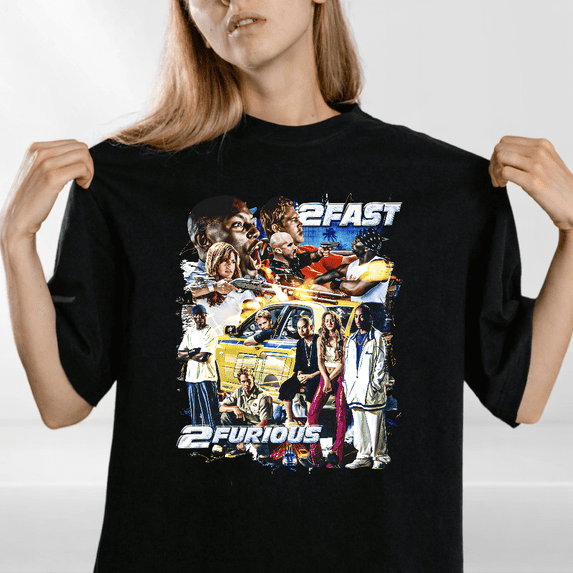 Vintage 2 Fast 2 Furious Graphic T-shirt Retro Racing Cinema Wear,for ...