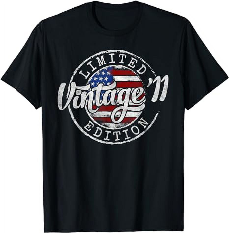 Vintage 2011 Flag Stamp 12th Birthday Gifts 12 Year Old T-Shirt ...