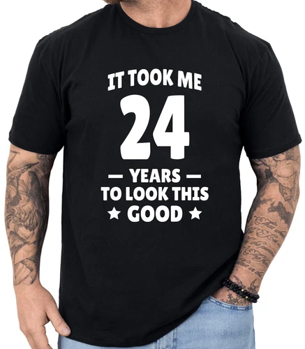 Vintage 24Th Birthday Shirt Turning 24 Birthday Gift 24Th Birthday ...