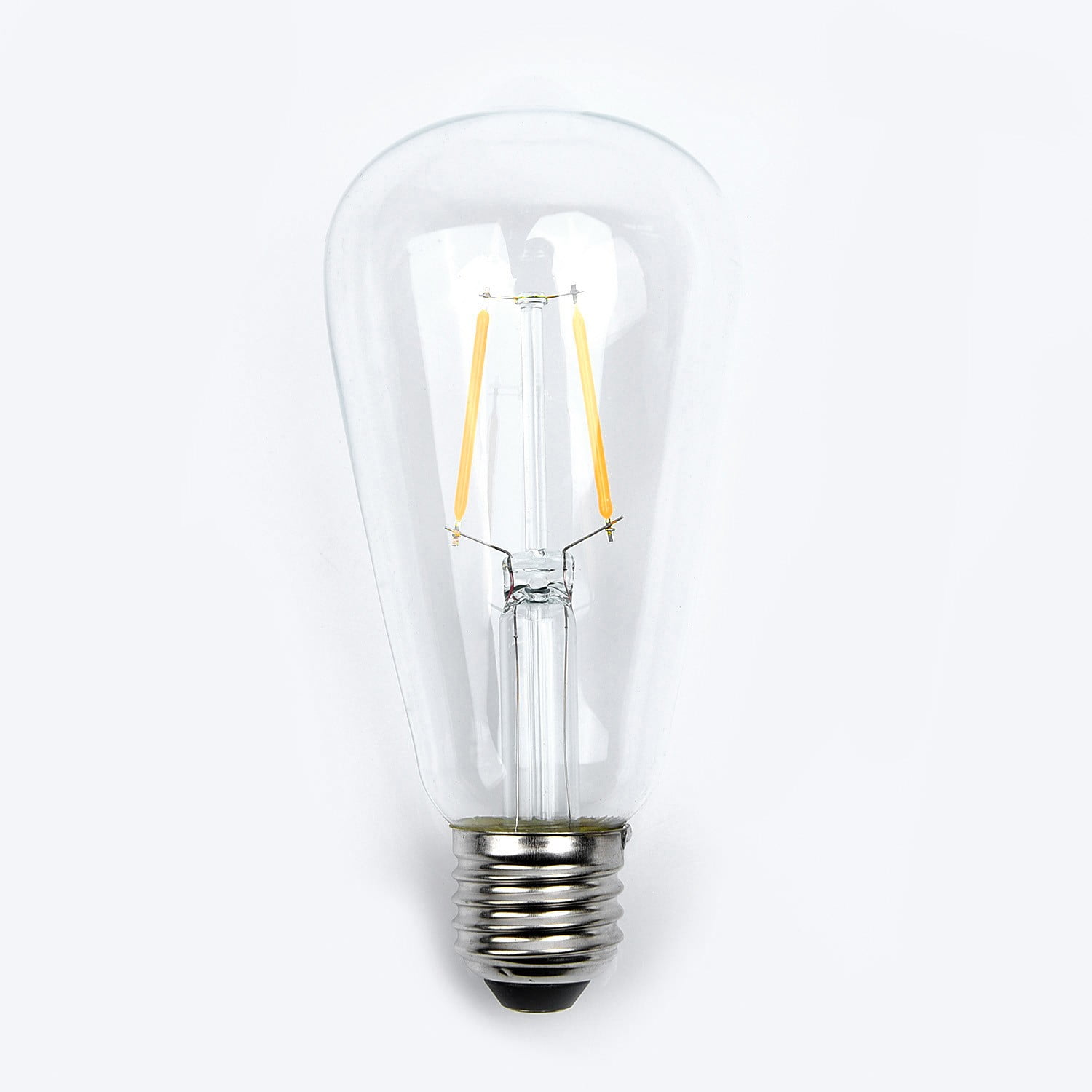 Vintage 2W ST64 LED Light Bulb, E27 Base LED Filament Bulbs, Antique ...