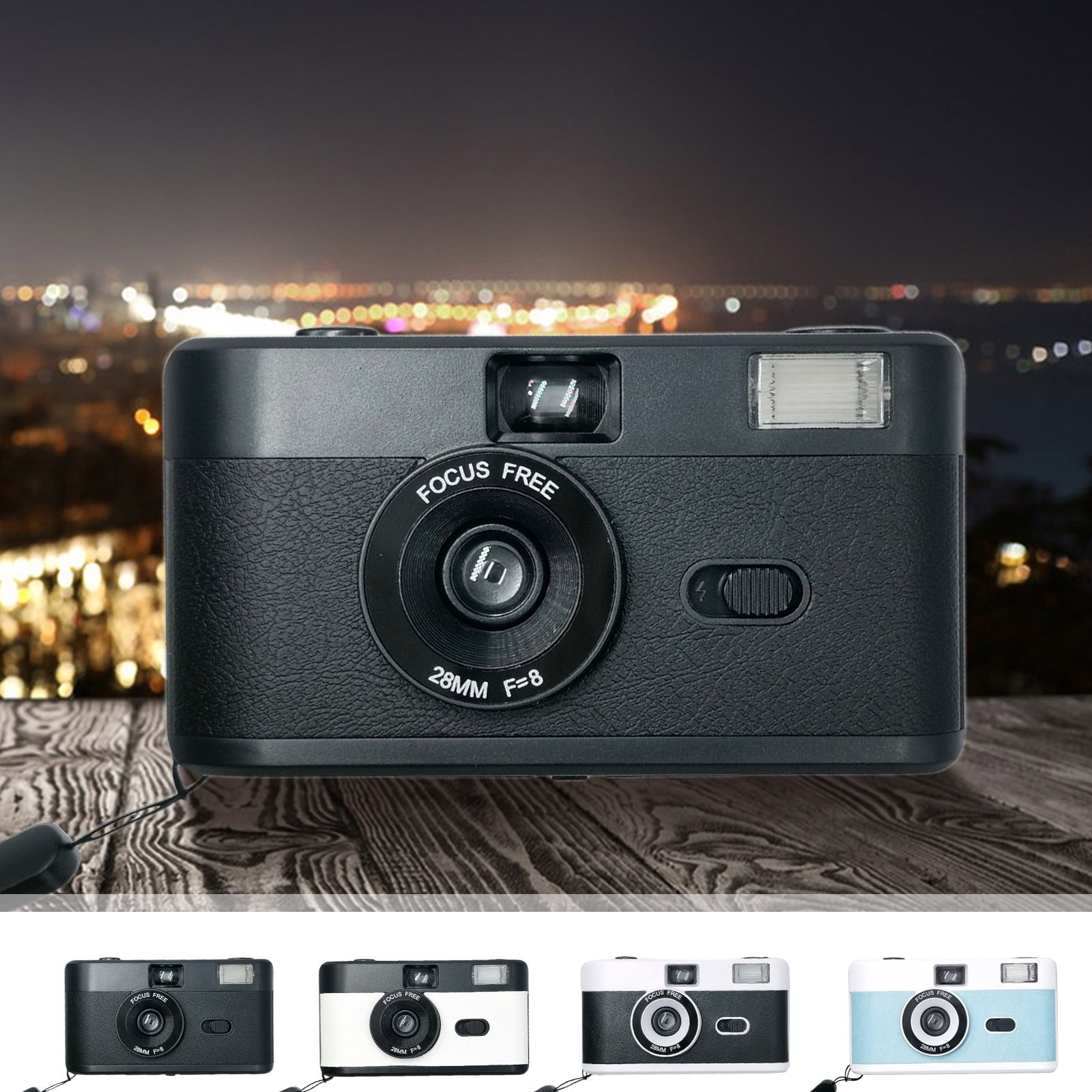 Vintage 35mm Film Camera,Full Frame,Easy Focus,Built-in Flash,Reusable ...