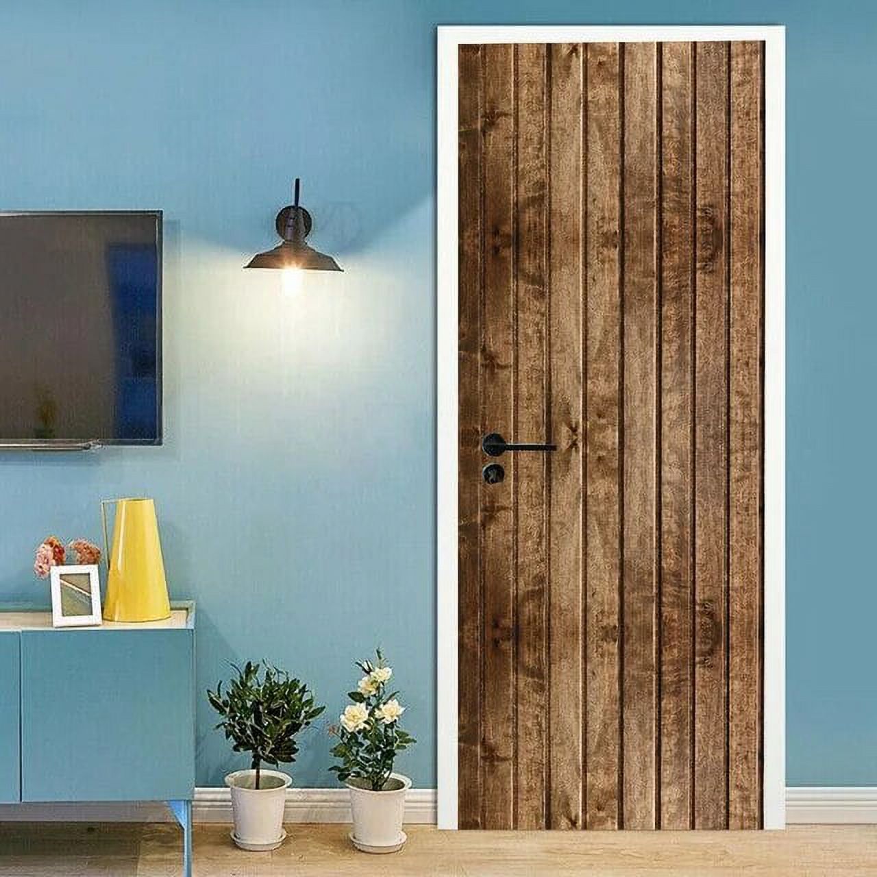 Vintage 3D Door Stickers Removable Vinly PVC Door Wallpaper Poster DIY ...