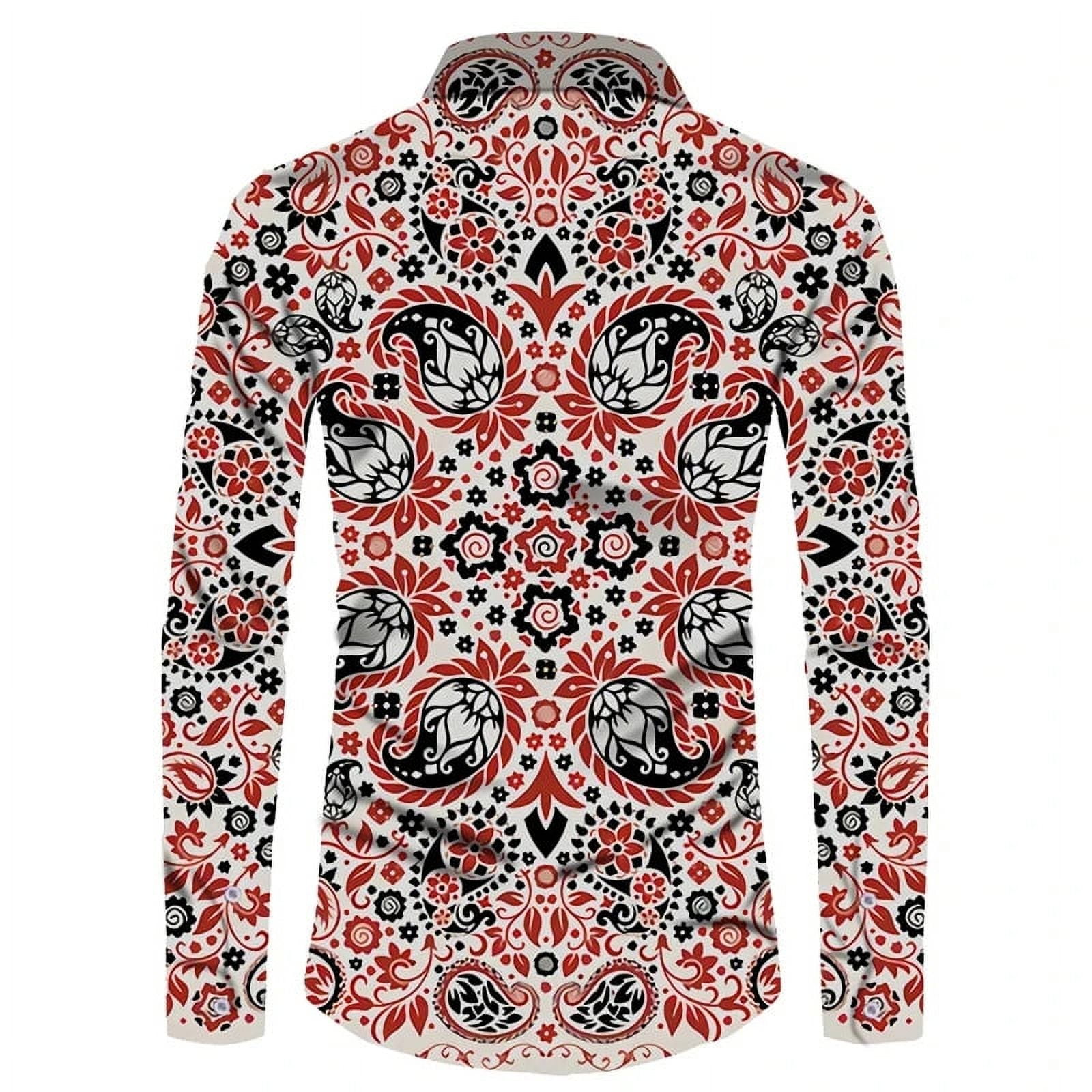 Vintage 3D Print Ancient Babylon Paisley Patterns Long Sleeve Shirts ...