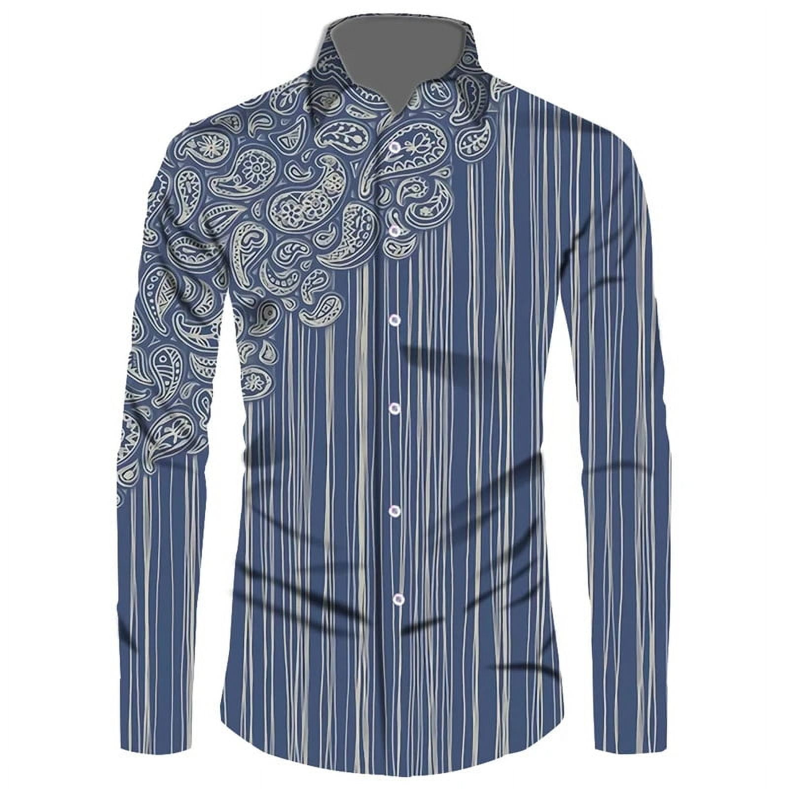 Vintage 3D Print Ancient Babylon Paisley Patterns Long Sleeve Shirts ...