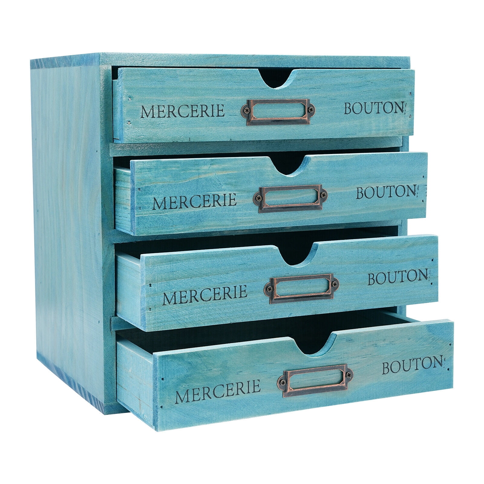 Vintage 5-Piece Set Pine Wood Desktop Drawers Wooden Desktop Organizer ...