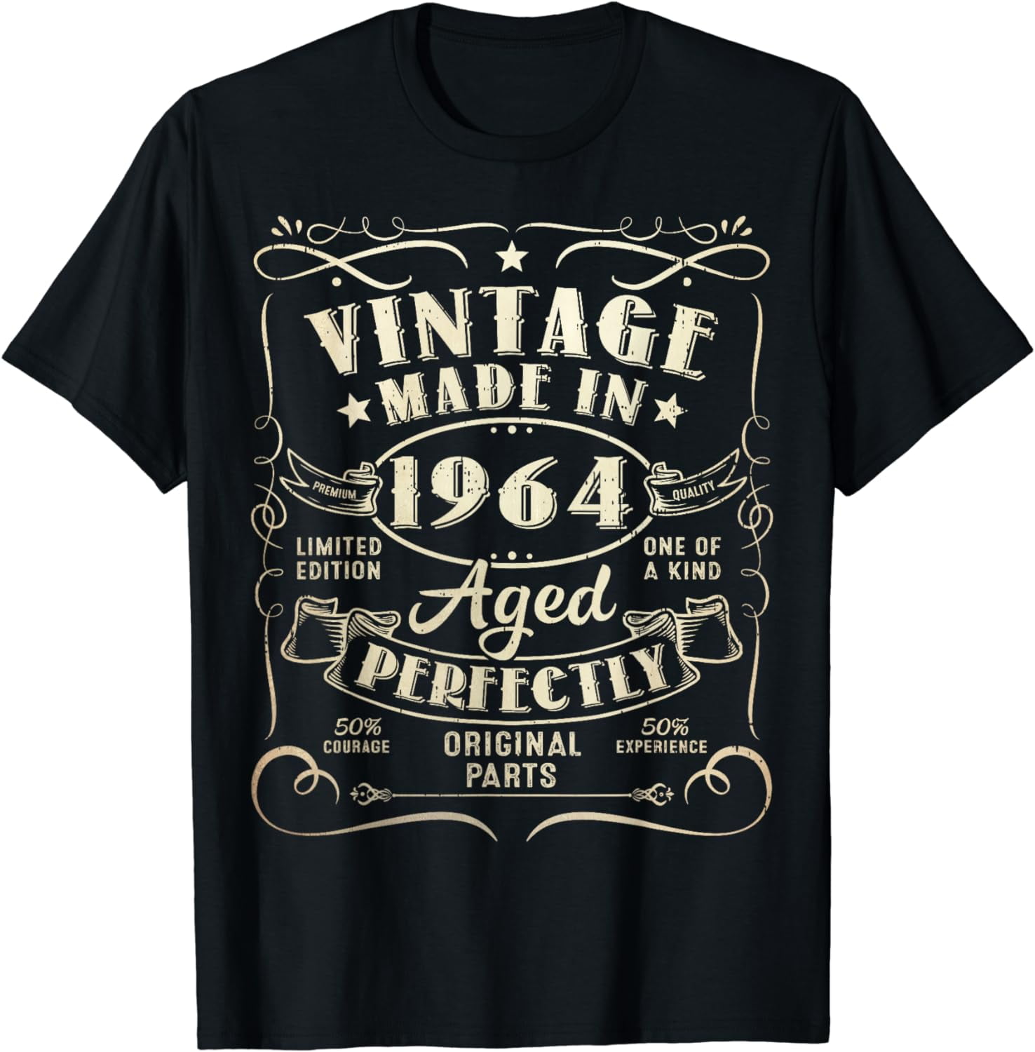 Vintage 60th Birthday Decorations Men Funny 1964 60 Birthday T-Shirt ...