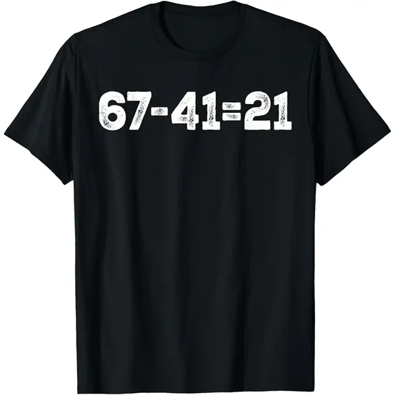 Vintage 67-21=41 Funny Gen Z Math Meme Trendy Back to School T-Shirt ...