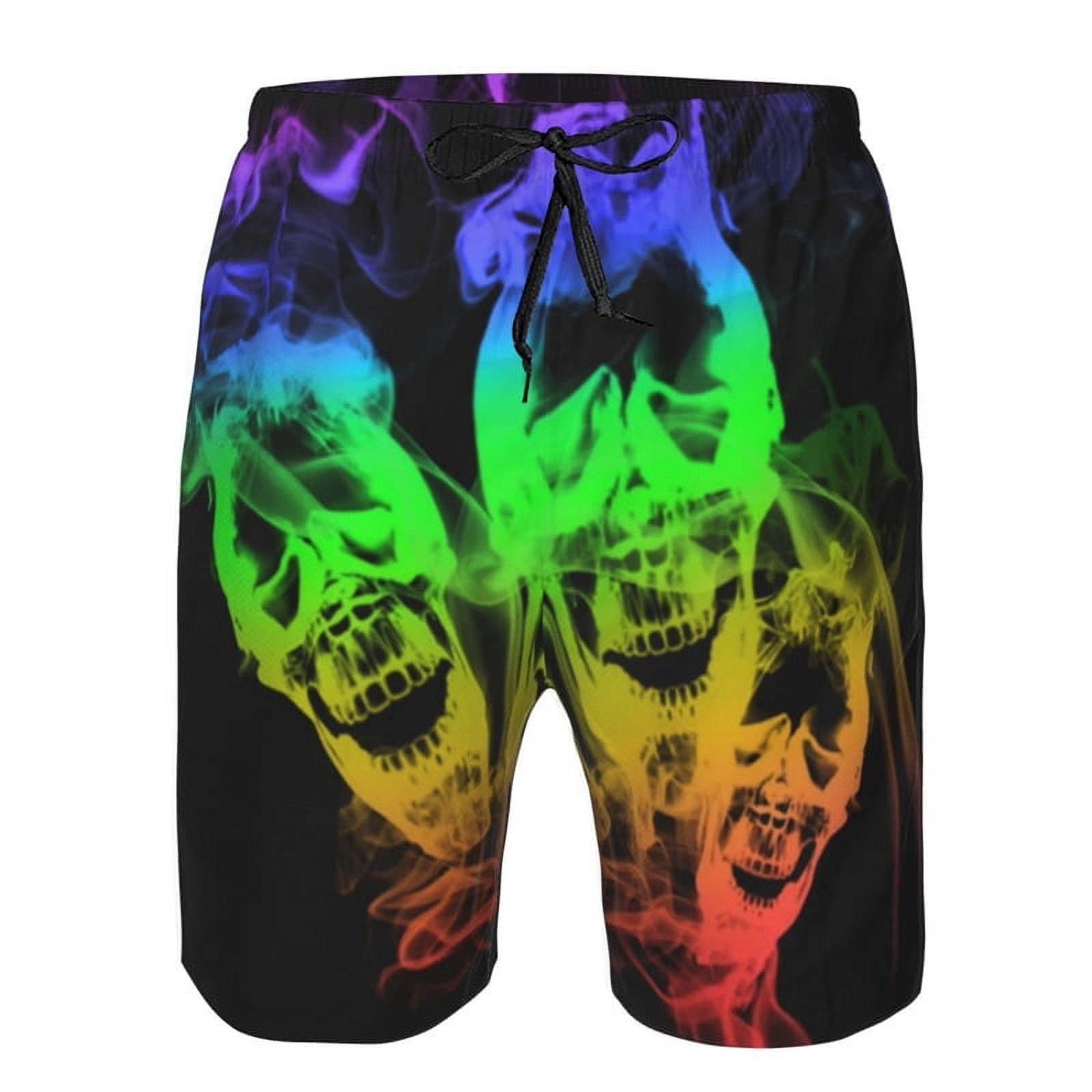 Vintage 80s 90s Memphis Swim Trunks Men Summer Surf Board Shorts ...
