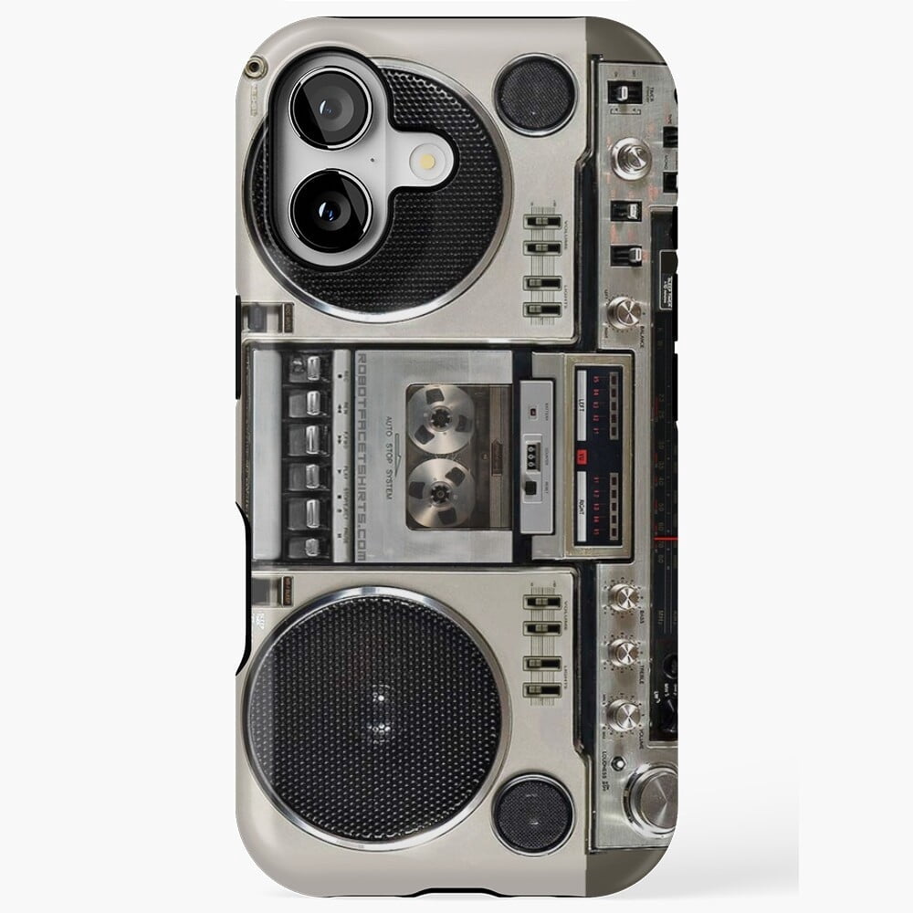 Vintage 80s Boombox Music Hiphop Radio Retro iPhone 11 12 13 14 15 16 ...