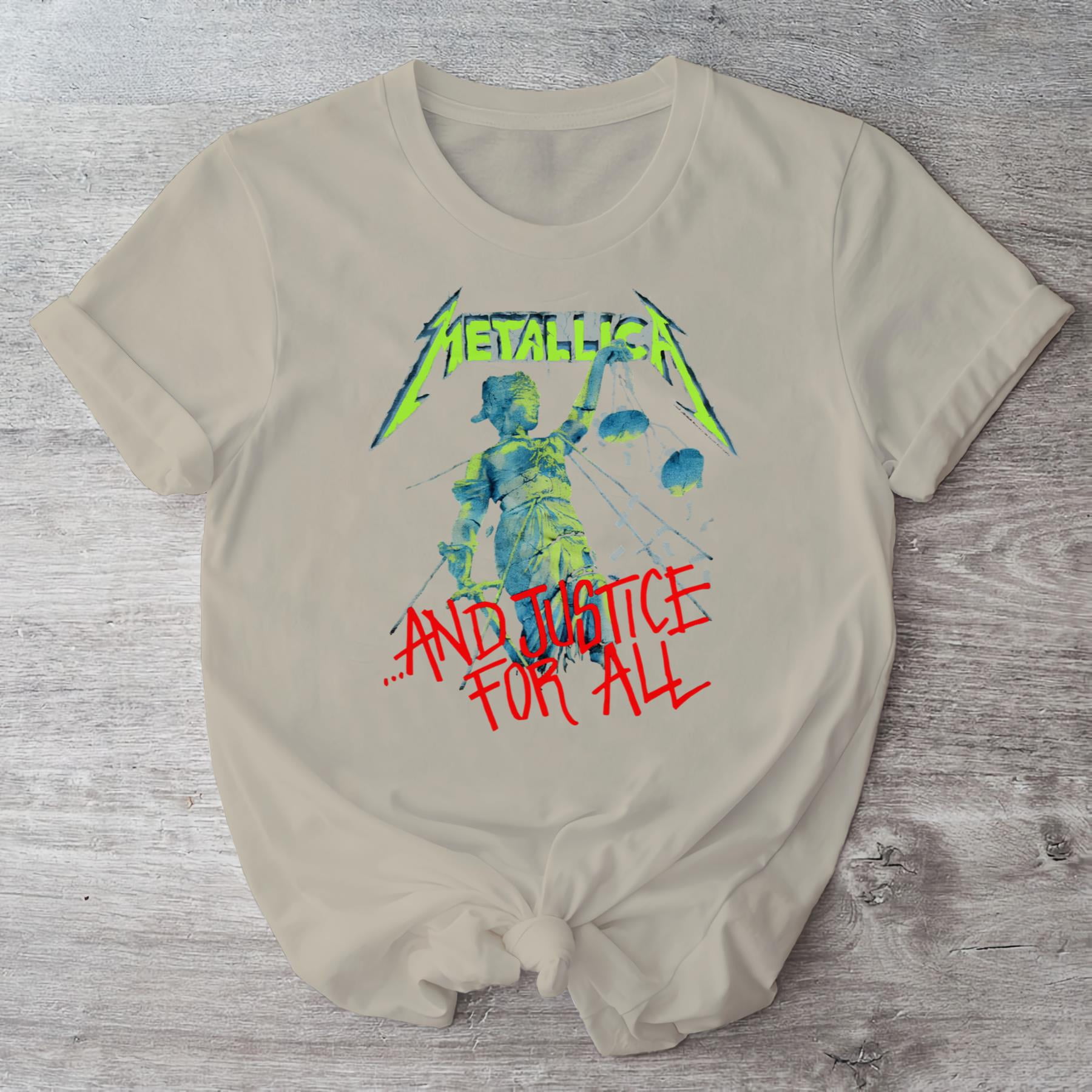 Vintage 80s Metal Rock Band Inspired Shirt, Justice Sound Tour Style ...
