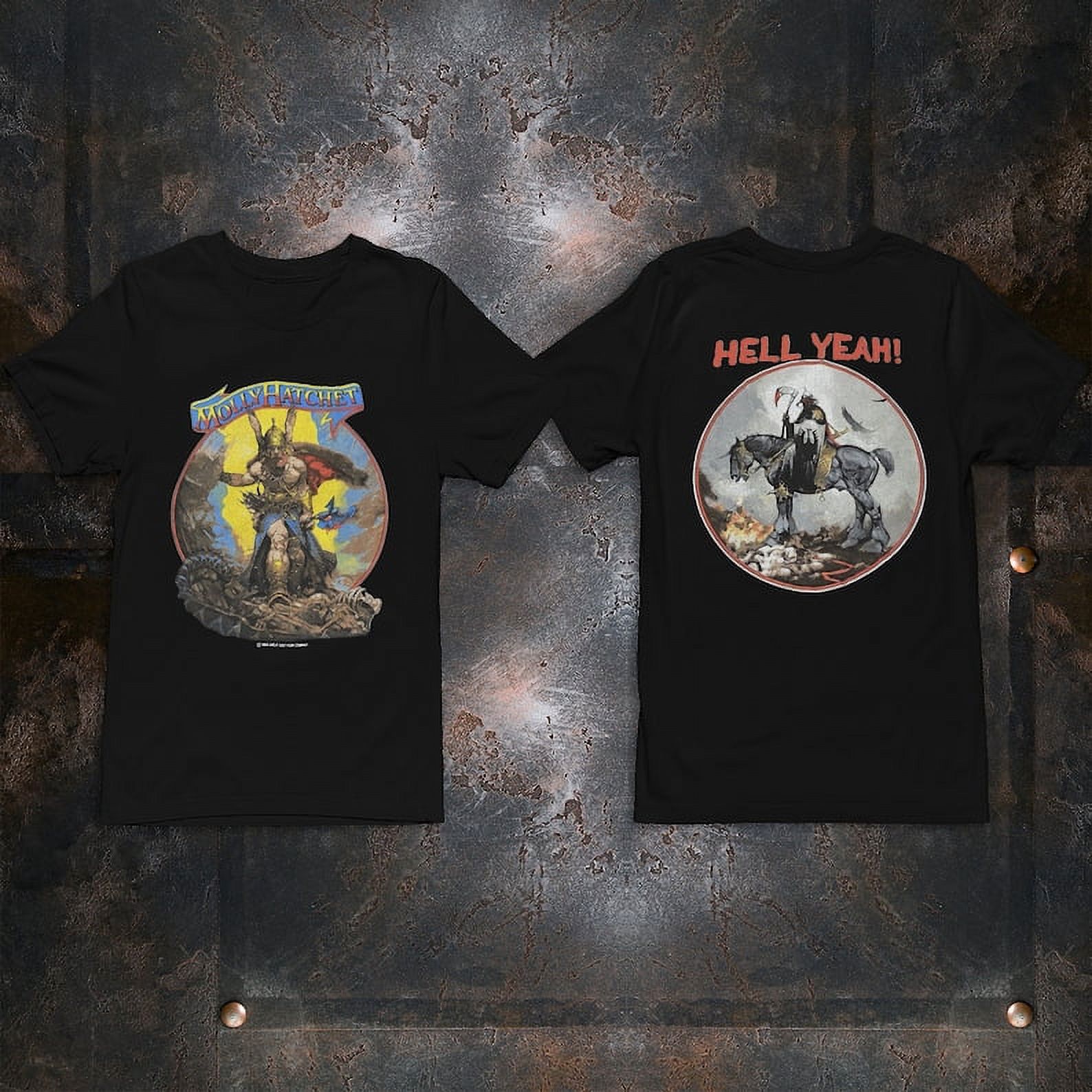 Vintage 80s Molly Hatchet HELL YEAH Frank Frazetta Concert Tour Band ...