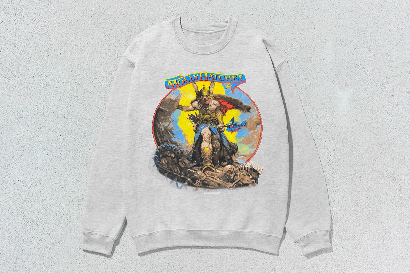 Vintage 80s Molly Hatchet HELL YEAH Frank Frazetta Concert Tour Band ...