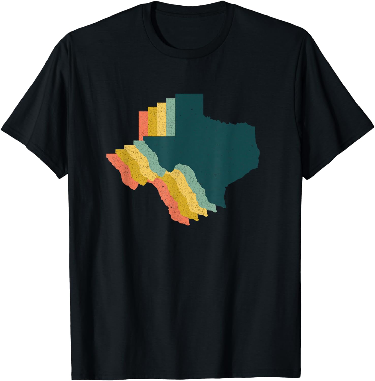 Vintage 80s Western State Native Texan Pride Retro Texas Map T-Shirt ...