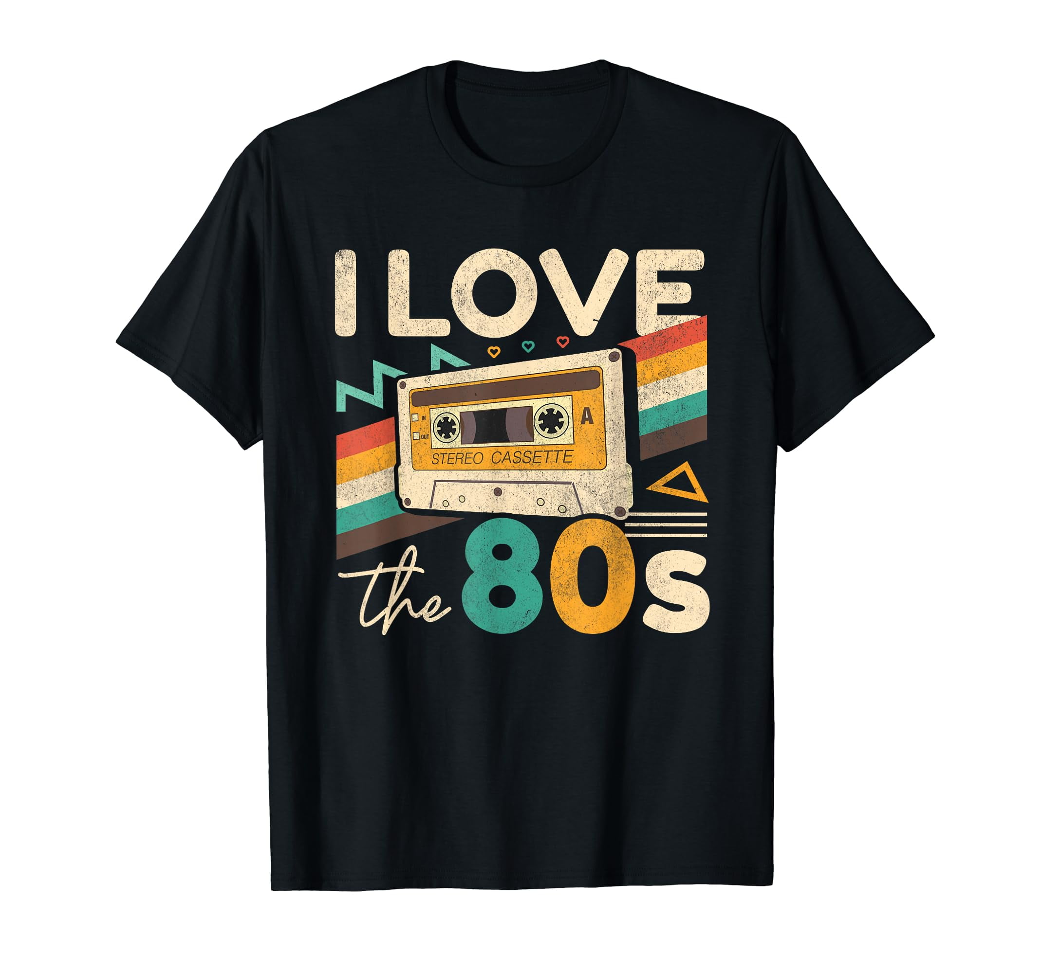 Vintage 80s Women Men I Love the 80's Cassette Party Retro T-Shirt ...