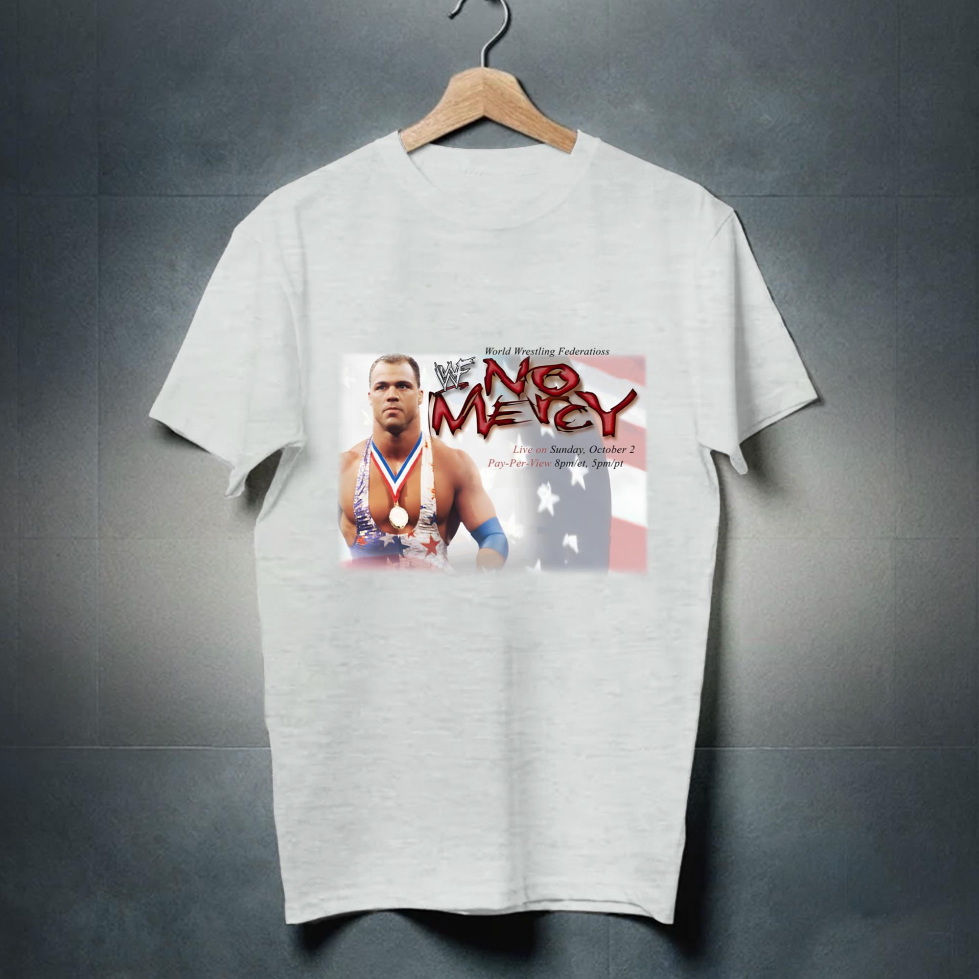 Vintage 90's Kurt Angle No Mercy Tee WWF wwe Wrestling T shirt XL ...