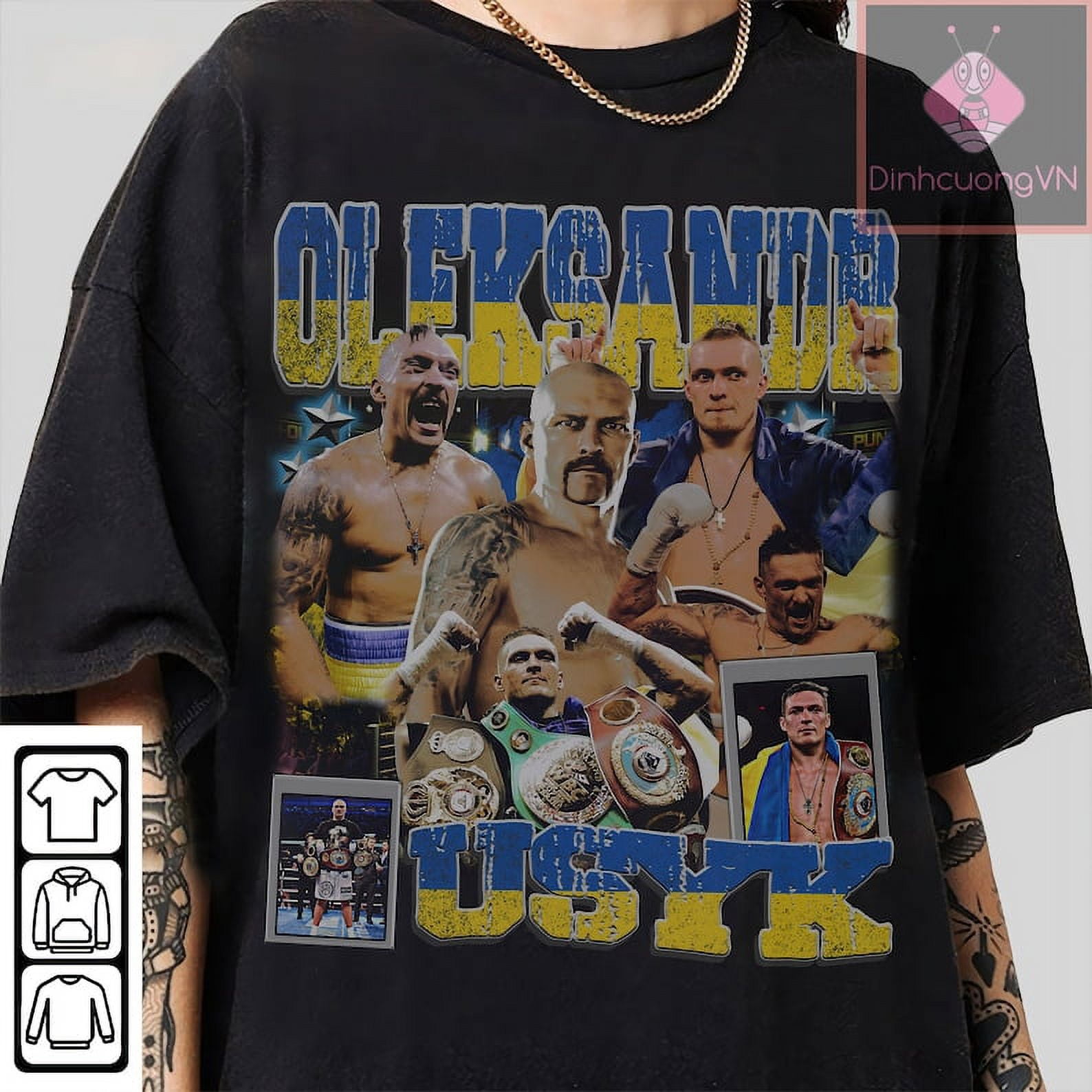 Vintage 90s Graphic Style Oleksandr Usyk T-Shirt - Oleksandr Usyk ...
